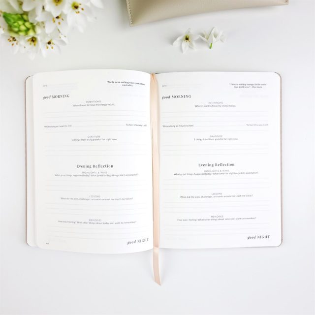 Good Morning Good Night - Daily Practice Journal - Mocha - LH AGENDA & Co.