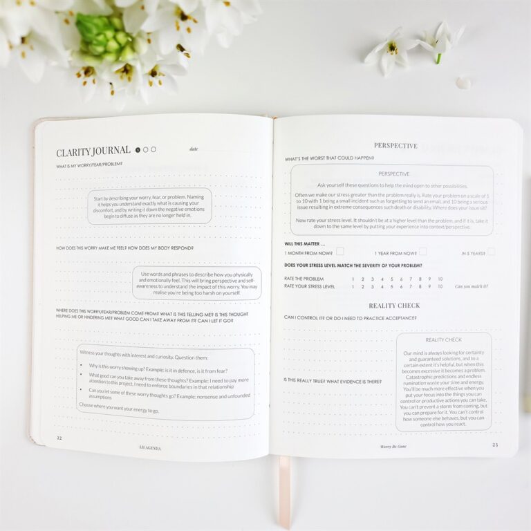 Worry Be Gone - Clarity Journal - Stone - LH AGENDA & Co.