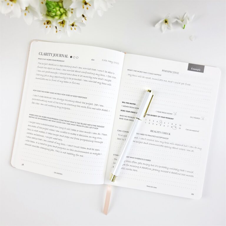 Worry Be Gone - Clarity Journal - Stone - LH AGENDA & Co.