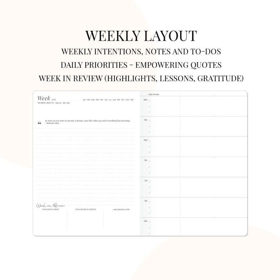 LH Planner - Printable Pdf - Weekly - LH AGENDA & Co.