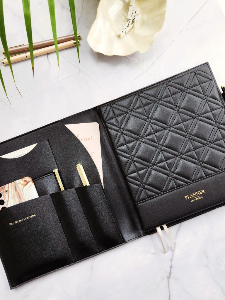 Compendium - Large - Black - LH Monogram - LH AGENDA & Co.