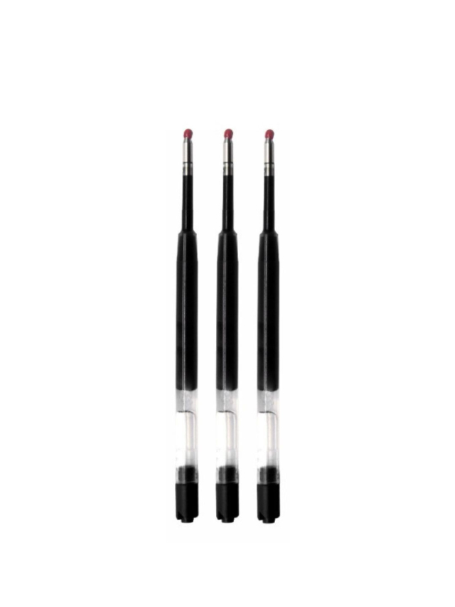 Rollerball Pen Refill Cartridge - Black - Pack of 3 - LH AGENDA & Co.